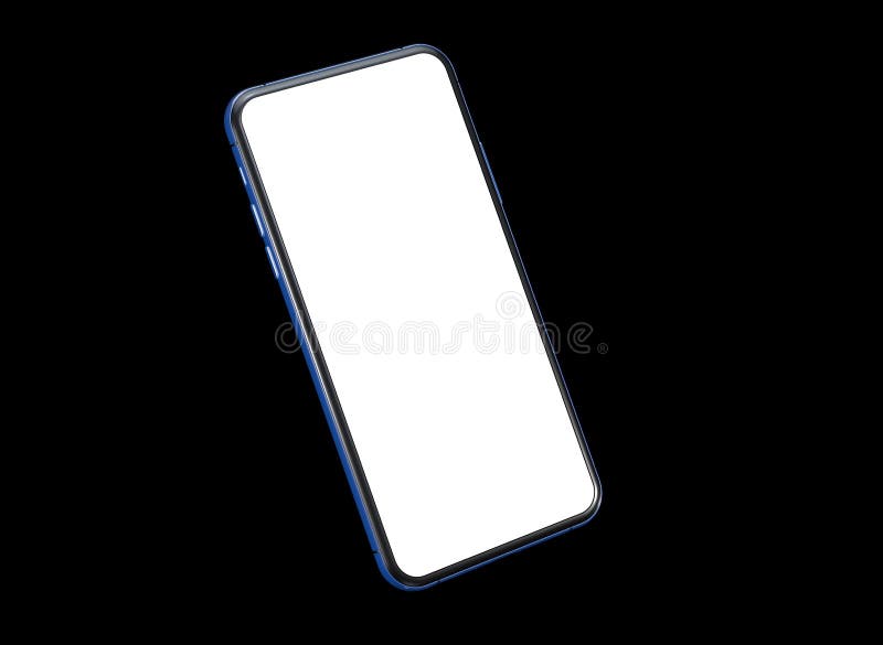 A Smartphone Digital Isolated Modern White Background Stock Illustration - Illustration of ...