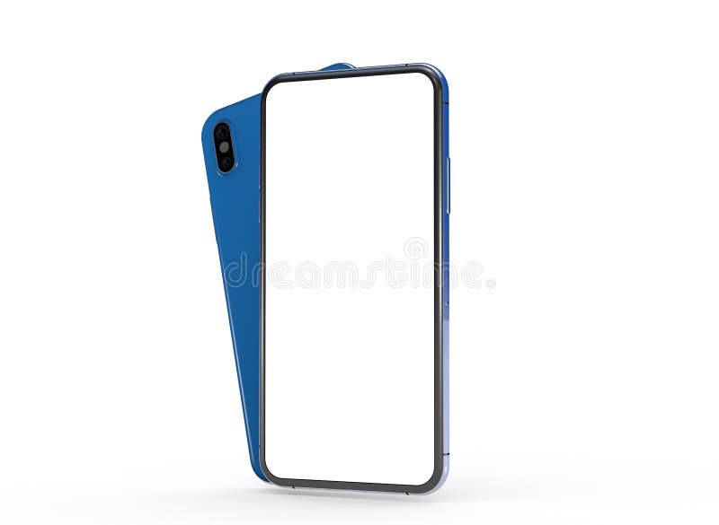 A Smartphone Digital Isolated Modern White Background Stock Illustration - Illustration of empty ...