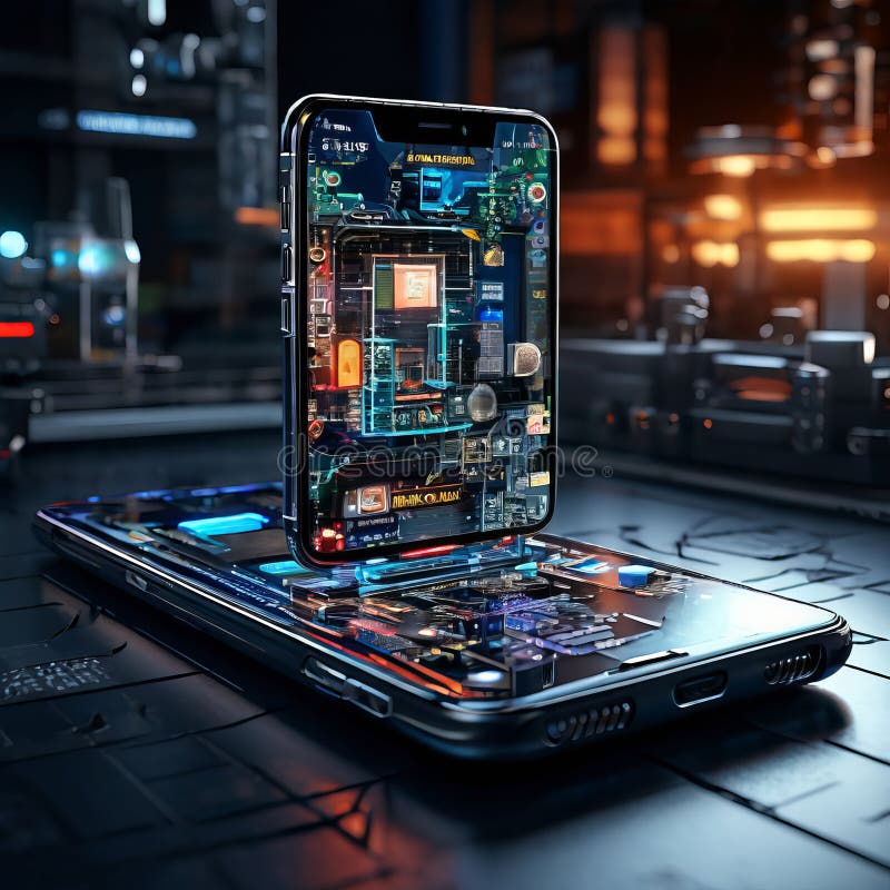 Smartphone Displaying Advanced Interaction Stock Illustration ...