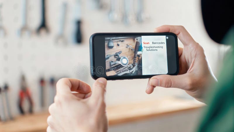 A Smartphone Displaying an Augmented Reality Feature that Allows ...