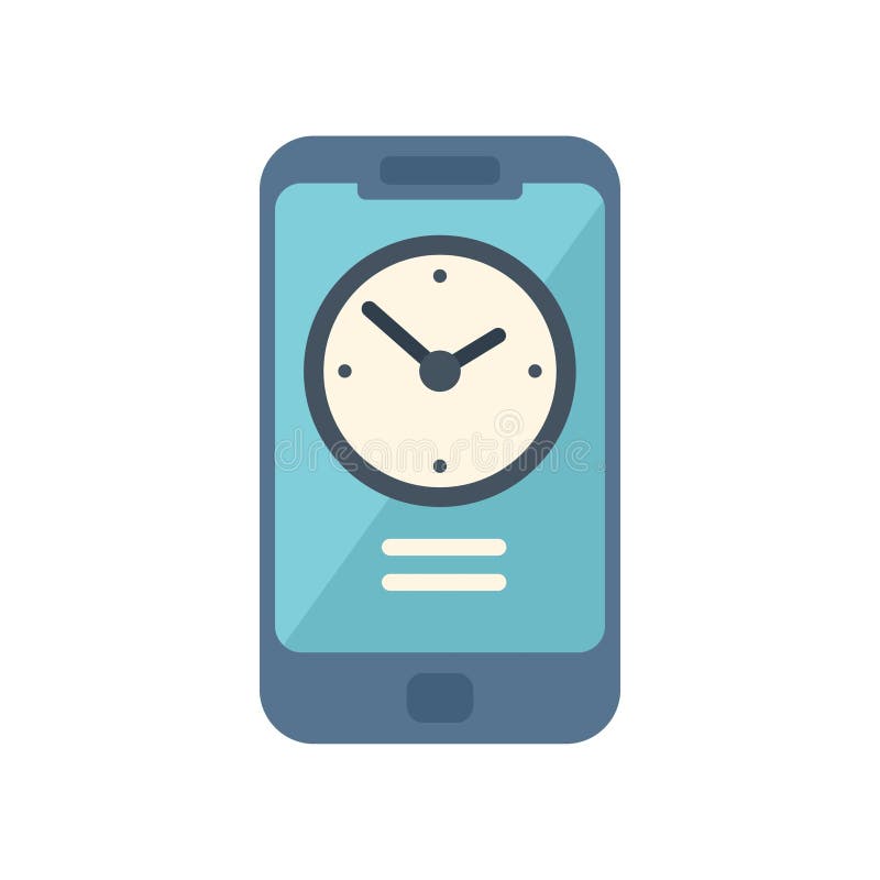 Smartphone Displaying Clock and Menu Interface for Time Management ...