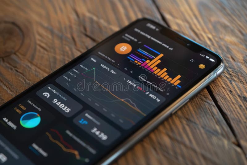 Smartphone Displaying Cryptocurrency Wallet and Analytics for Financial ...