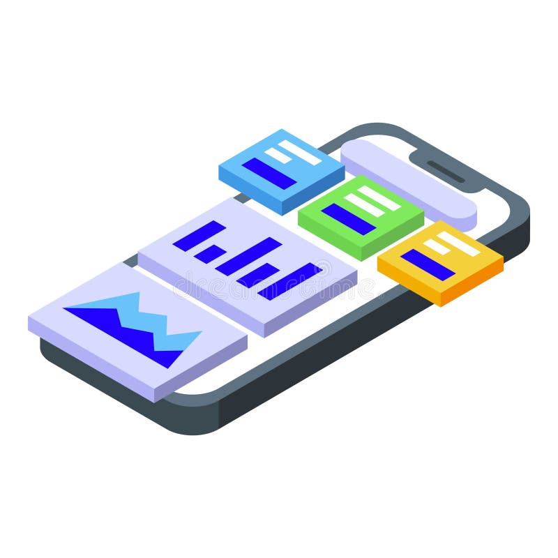 Smartphone Showing Concept of Web Design with Different Windows Stock ...