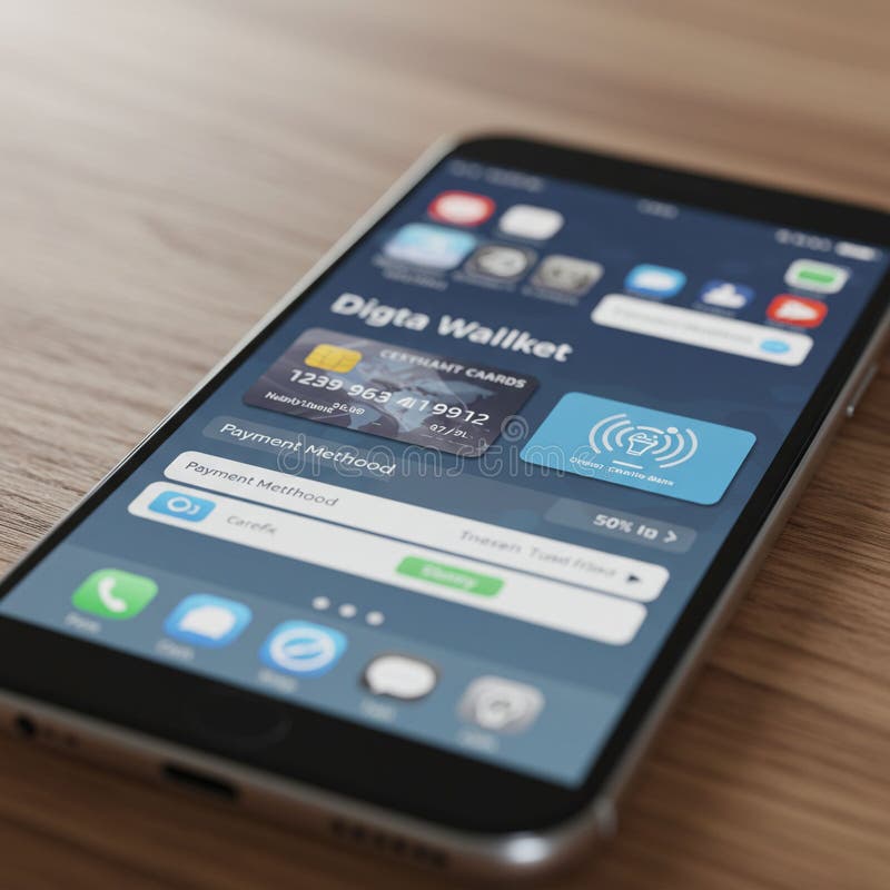 A Smartphone Displaying a Digital Wallet Application Named "Digta ...