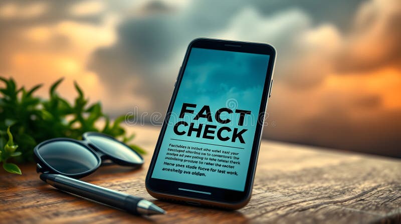 A Smartphone Displaying "FACT CHECK" on Its Screen Symbolizes Fact ...