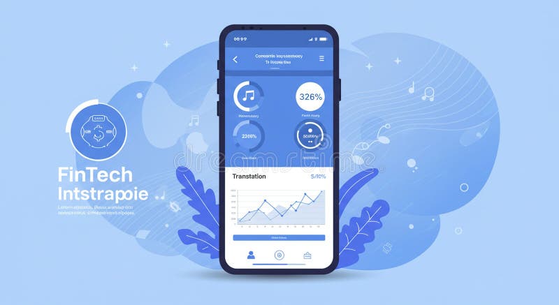A Smartphone Displaying a Financial Technology App Interface with ...