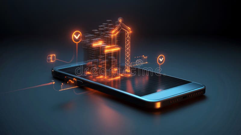 Smartphone Displaying Futuristic Artificial Intelligence Concepts with ...