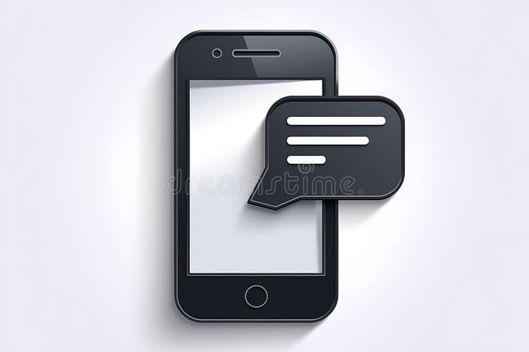 Smartphone Displaying Incoming Text Message Notification Stock ...