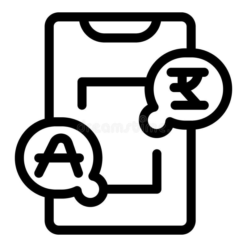 Smartphone Displaying Language Translation App Interface Stock ...