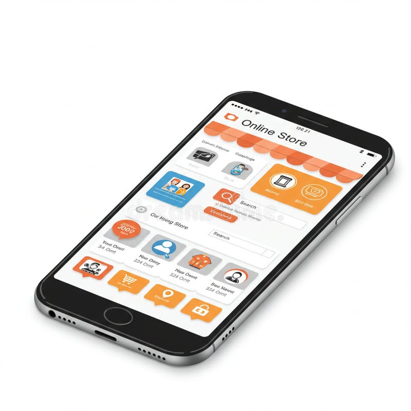 A Smartphone Displaying an Online Store Interface Featuring a Range of ...