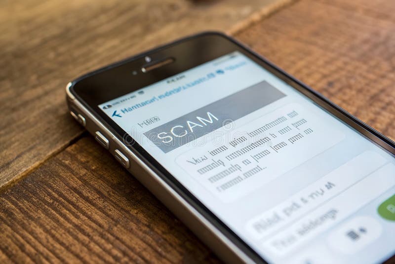 Smartphone Displaying SCAM Alert Notification Stock Illustration ...