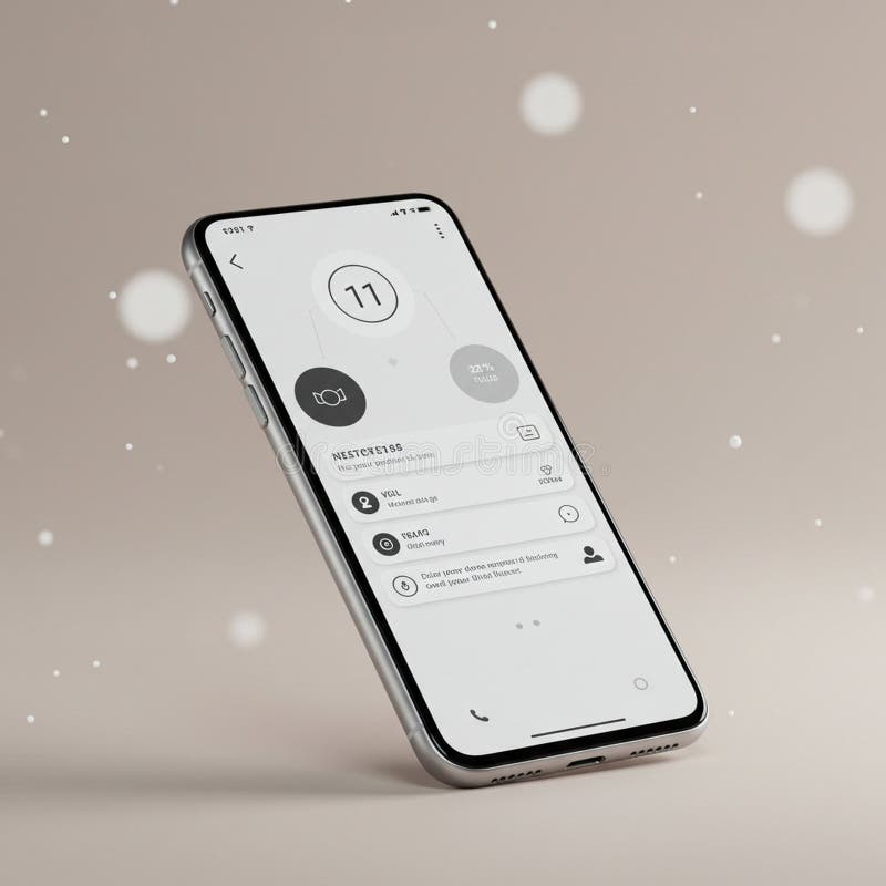 Smartphone Displaying a Sleek User Interface on Its Screen, Featuring ...