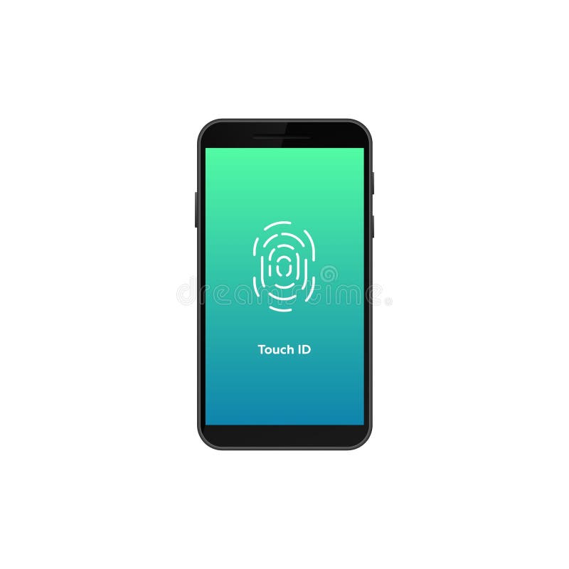 Smartphone Displaying Touch Id Feature for Secure Fingerprint ...