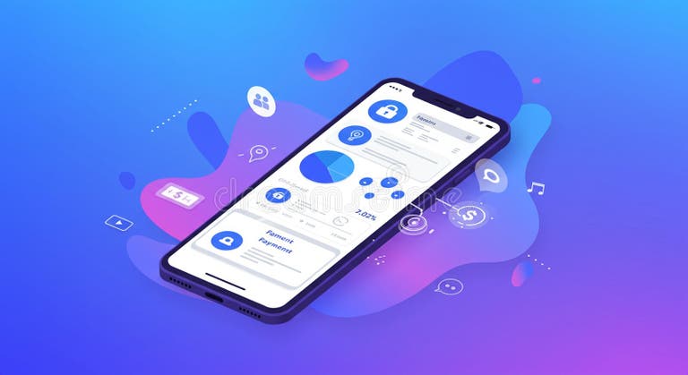 A Smartphone Displaying a User Interface with Charts and Data ...