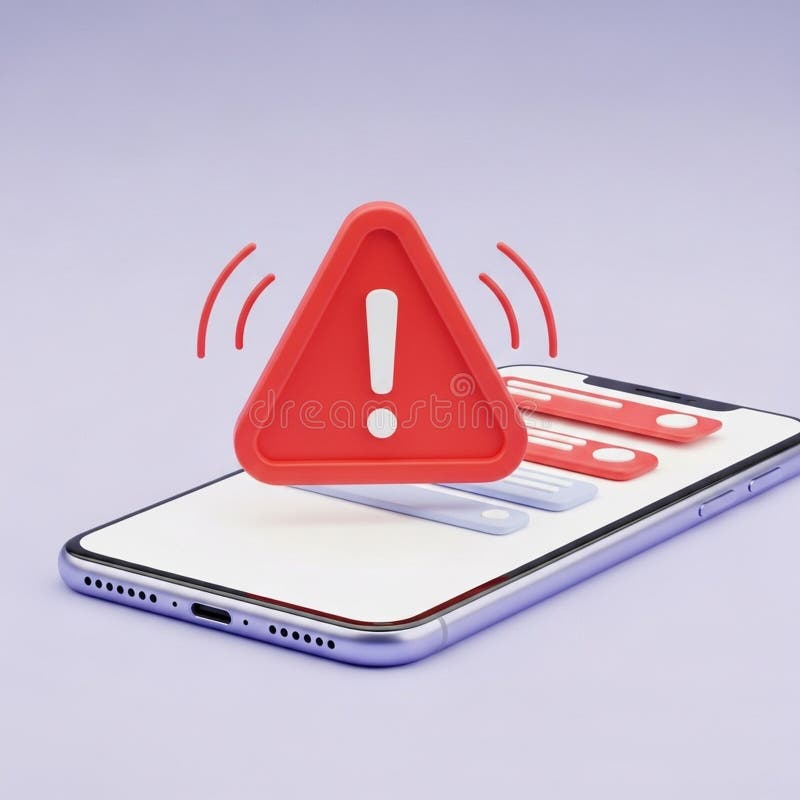 Smartphone Warning Display Stock Illustrations – 2,338 Smartphone ...