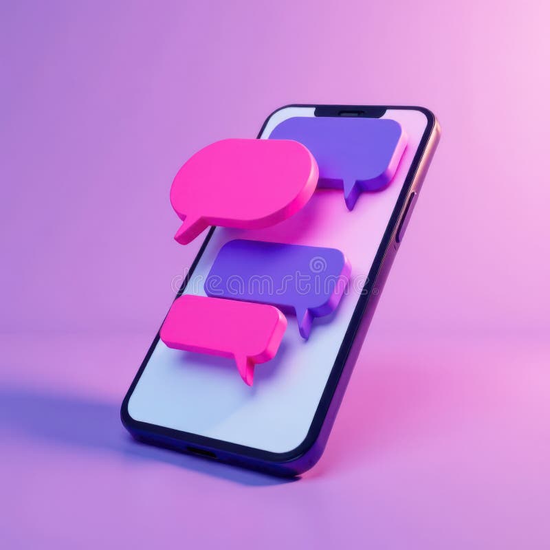 Engaging Digital Communication through Vibrant Chat Bubbles on a ...