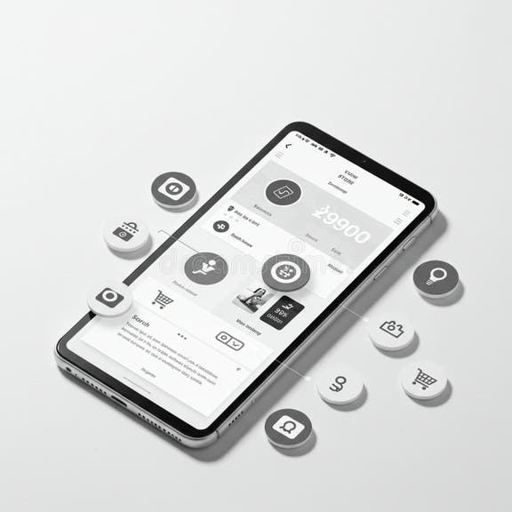 A Smartphone Displays a Digital Wallet Application with a Clean User ...