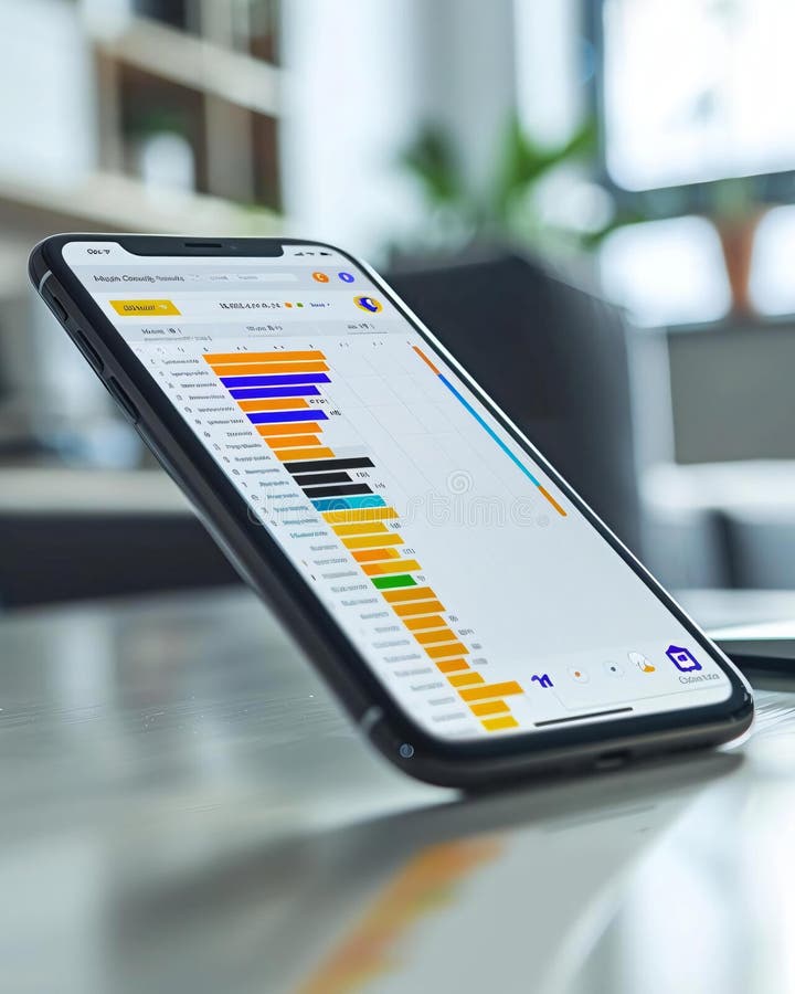 Smartphone Displays Project Management Platforms Mobile Interface ...