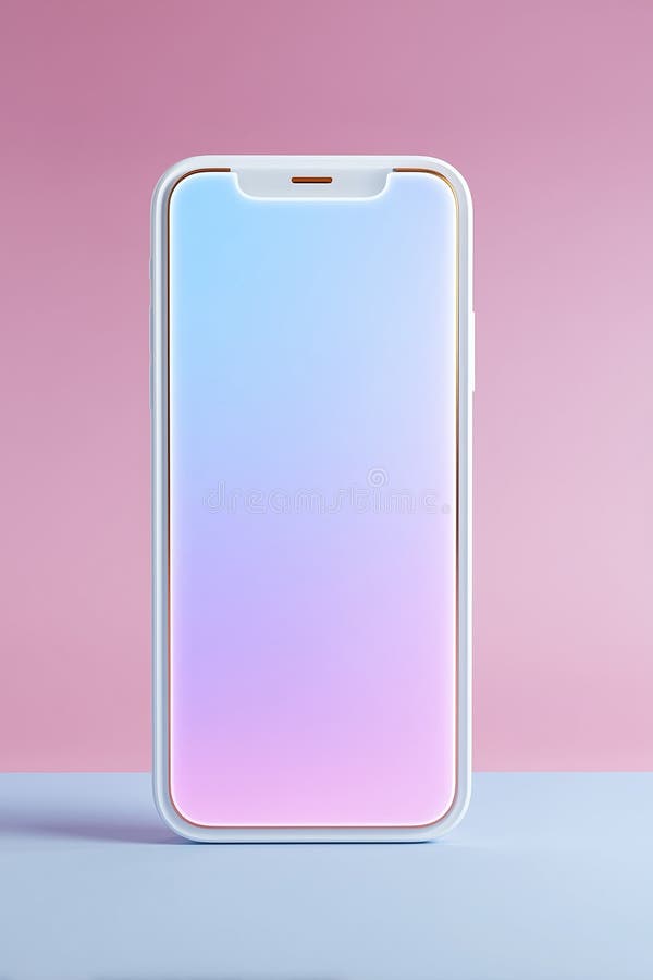 Smartphone Displays Soft Gradient Colors, Focusing on Sleek Design and ...