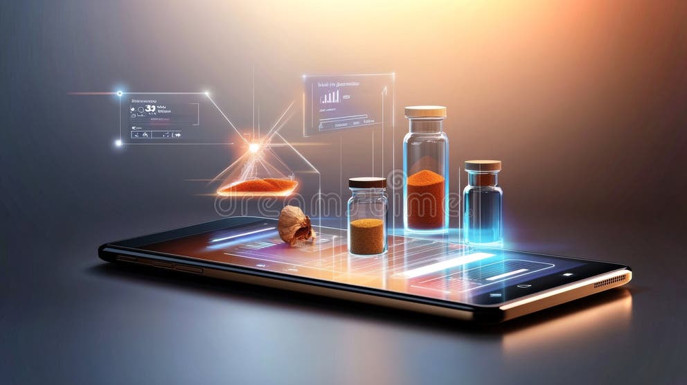 Advanced Smartphone Layout Showcasing a Spice Pairing App with ...