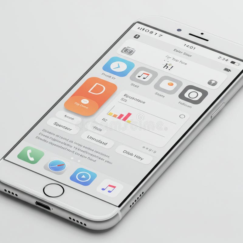 A Smartphone Displays a Unique, Non-standard User Interface with ...