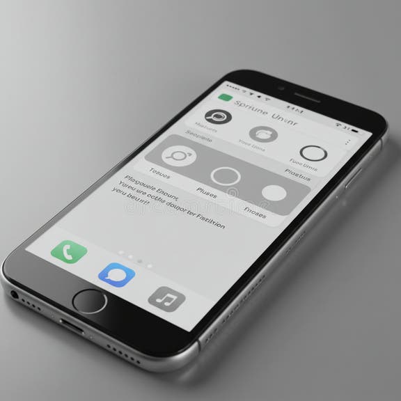 A Smartphone Displays a User Interface with Various Icons and Options ...