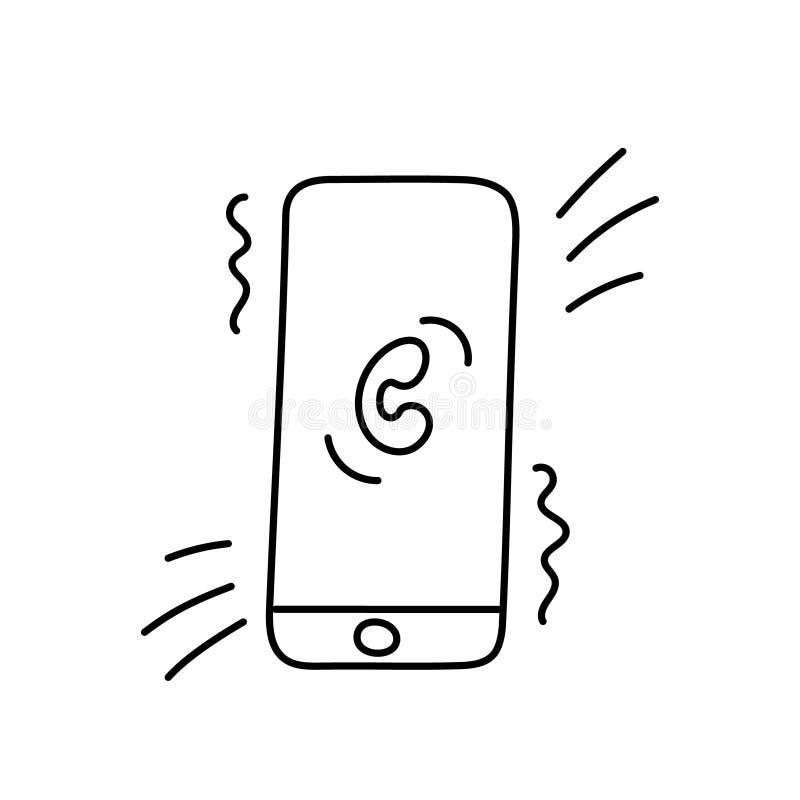 Smartphone Doodle Icons. Hand-drawn Sketch Electronic Gadgets with ...