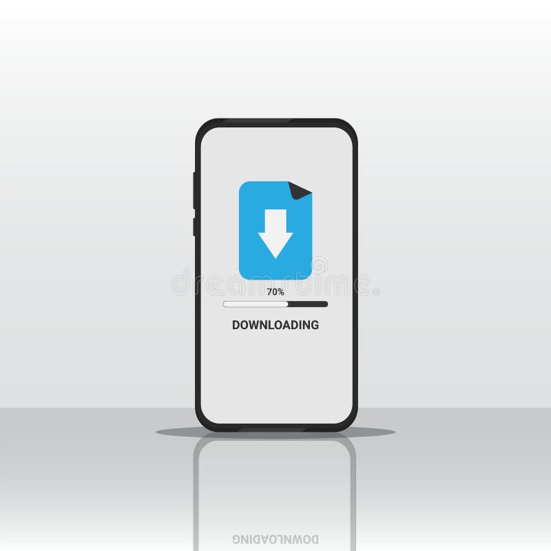 Downloading White Background Stock Illustration - Illustration of error ...