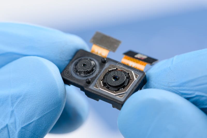 Smartphone Dual Camera System Module Stock Photo - Image of assembly ...