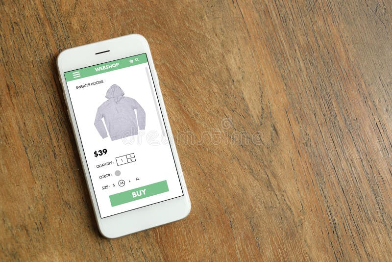 Smartphone with Ecommerce Website Screen Stock Image - Image of price ...