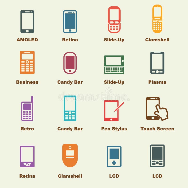 Smartphone elements stock vector. Illustration of device - 59329999