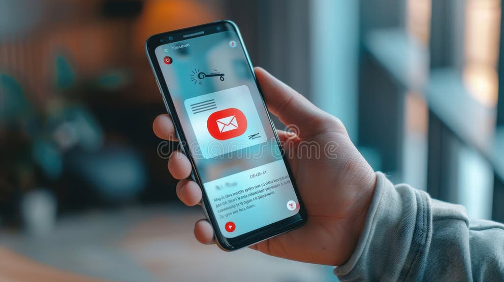 The Smartphone Email Notification. AI Generated Stock Photo - Image of ...