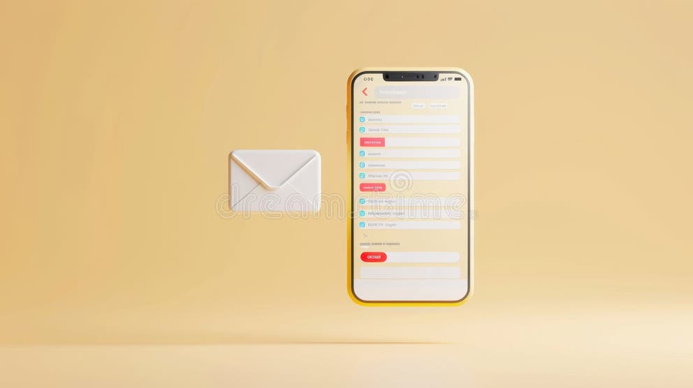 The Smartphone with Email Notification.AI Generated Image Stock Photo ...