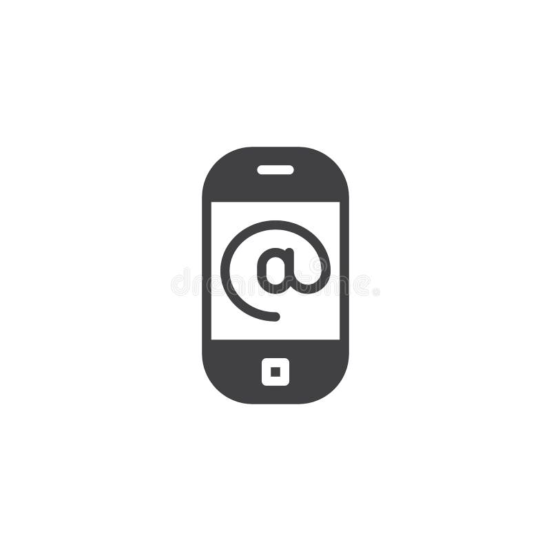 Smartphone Email Vector Icon Stock Vector - Illustration of pictogram ...