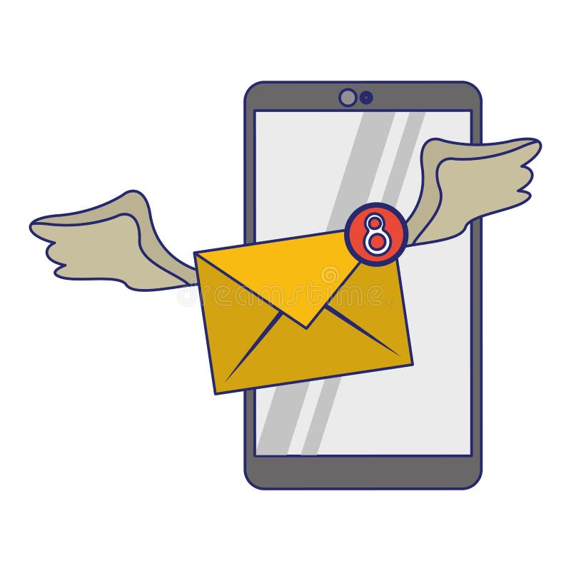 Email Symbol Wings Stock Illustrations – 789 Email Symbol Wings Stock ...