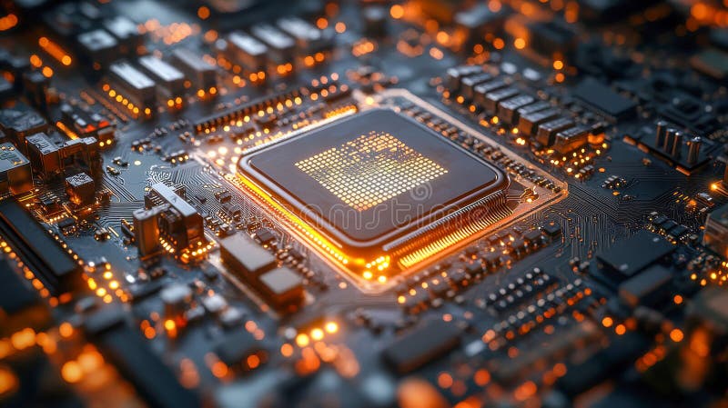 Smartphone Embedded in Glowing Circuitry, Symbolizing Advanced ...