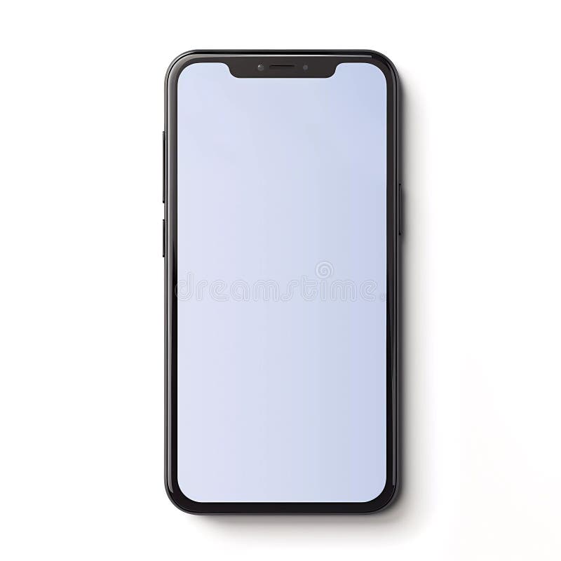 Smartphone Empty Display Generative Ai Phone on Clean Background. 3D Rendering Design Stock ...