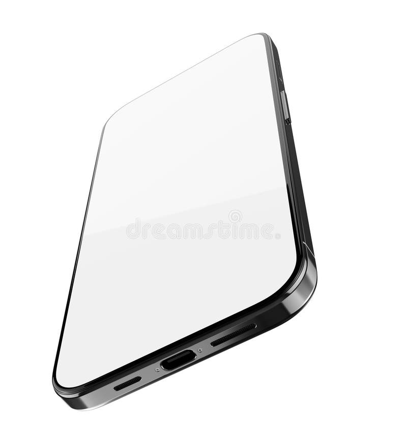 Smartphone with an Empty, Modern, Bezel-less Design, View from the ...