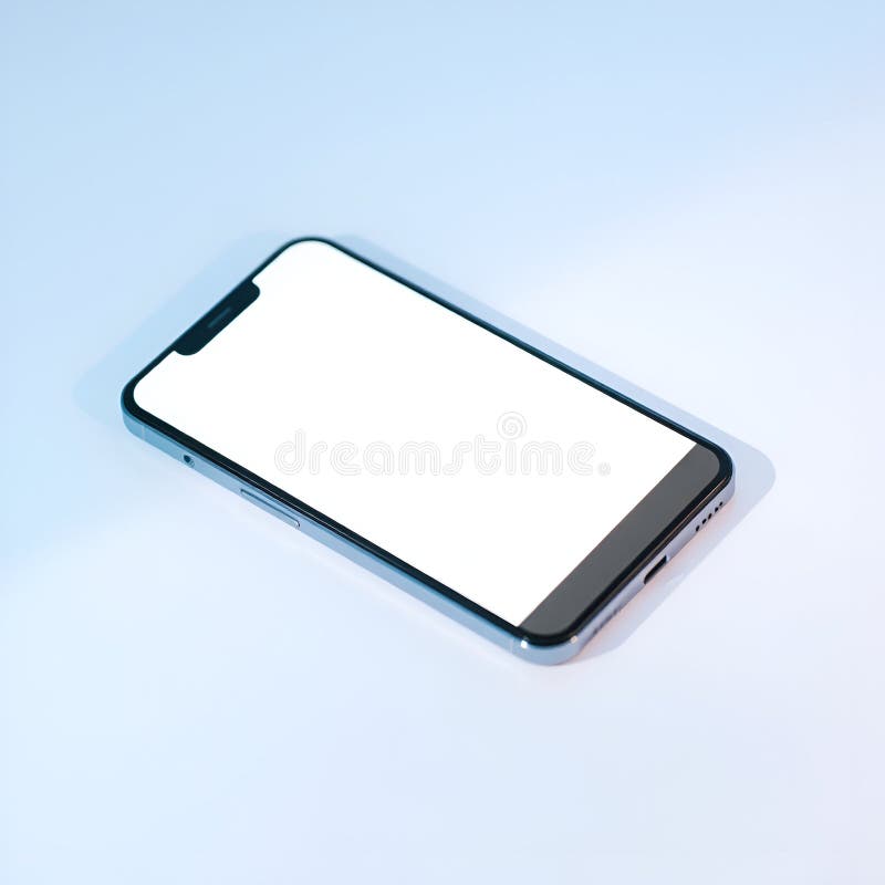 Empty Phone Screen with Design Space Stock Illustration - Illustration ...