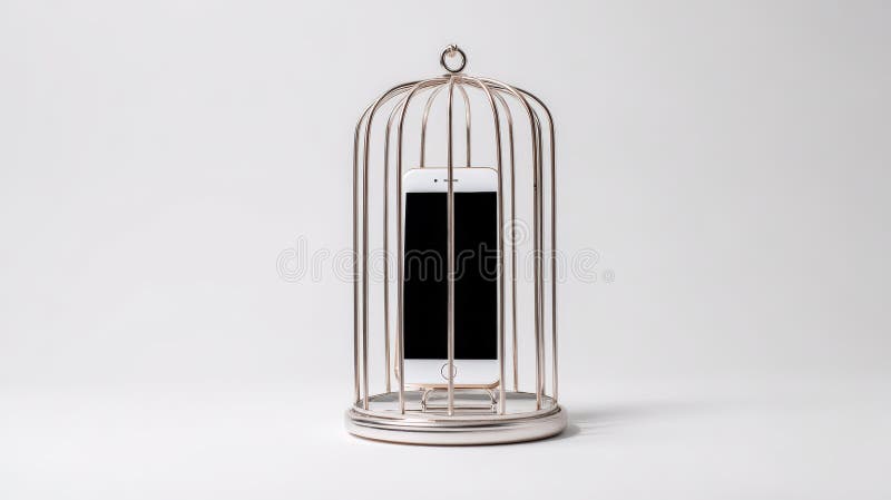 Encaged Symbolizing Digital Detachment Stock Illustrations – 1 Encaged ...