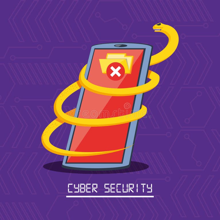 Smartphone Encryption Cyber Security Stock Vector - Illustration of ...