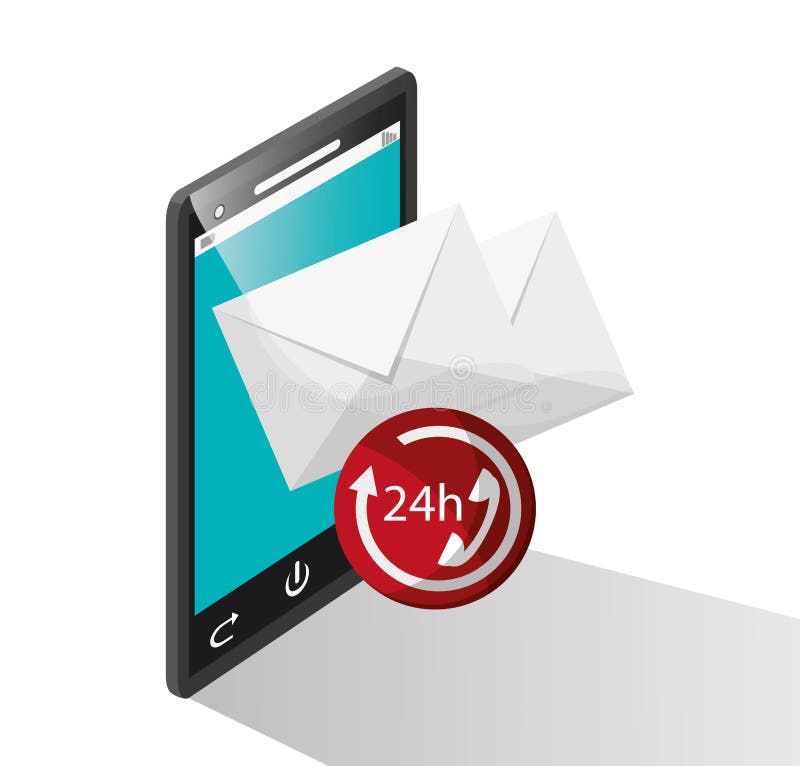 Smartphone and Delivery Design Stock Illustration - Illustration of ...