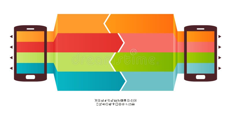 Smartphone Exchange Banner stock vector. Illustration of background ...