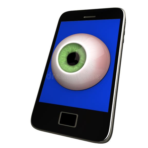 Smartphone eye stock illustration. Illustration of cellphone - 27138997