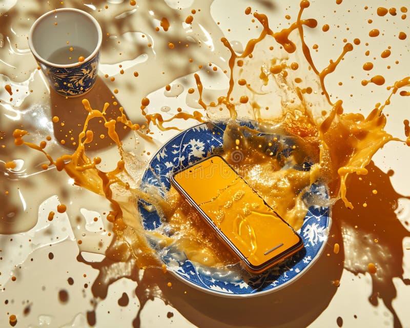 Smartphone falling down stock illustration. Illustration of cellphone ...