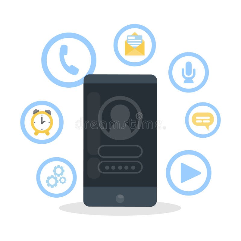 Smartphone Features Infographic. Stock Vector - Illustration of phone ...