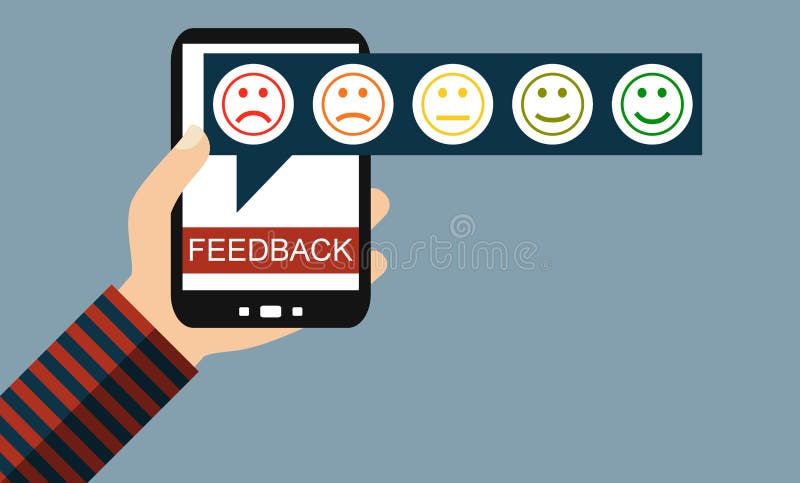 Smartphone: Feedback Icons - Flat Design Stock Illustration ...