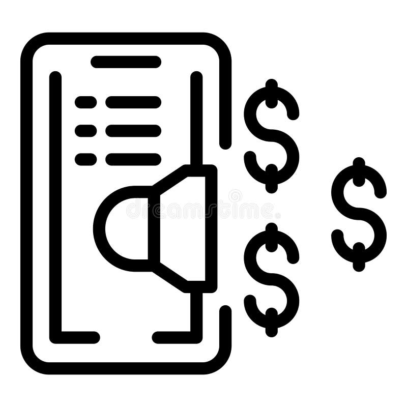 Smartphone Finance Icon Outline Vector. Idea Startup Stock Illustration ...