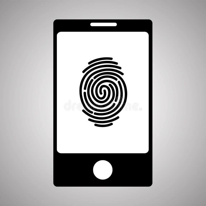 Fingerprint Simple Black Icon, Authentication Symbol, Line Style Vector ... Fingerprint Simple Black Icon, Authentication Symbol, Line Style Vector ...