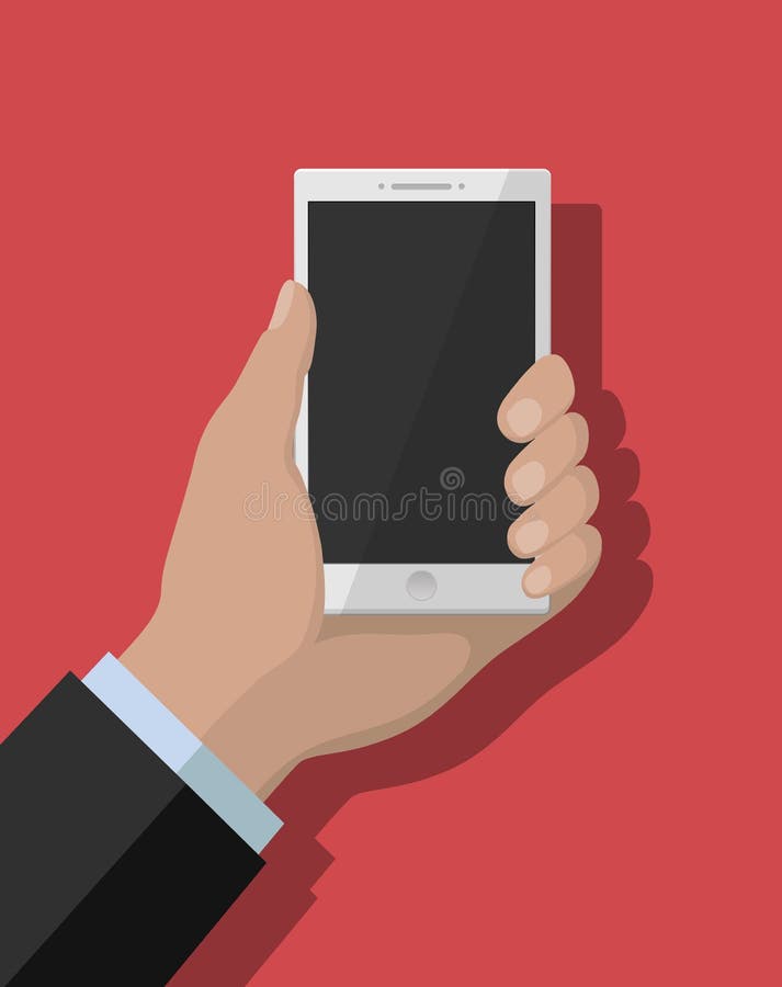 Smartphone flat concept stock vector. Illustration of digital - 61811072